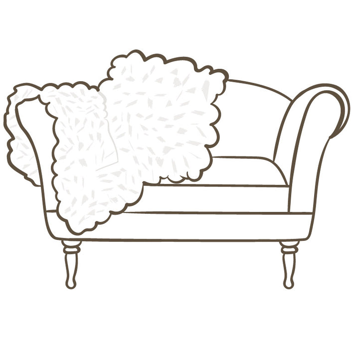 ONE OF A KIND Long wool Cream with Rusty Pale spots Icelandic Sheepski ...