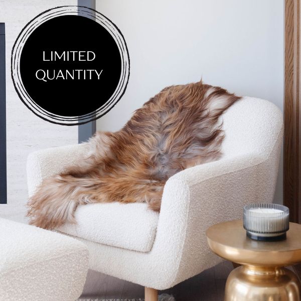 Grey Icelandic Sheepskin | Throws + Blankets | Black Sheep (White Light)